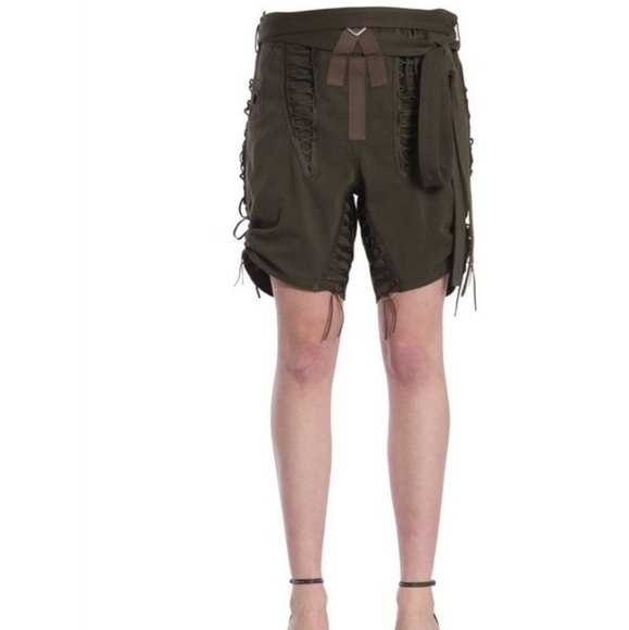 Saint Laurent | Shorts | Saint Laurent Ysl Slouchy Gabardine Lace Up ...